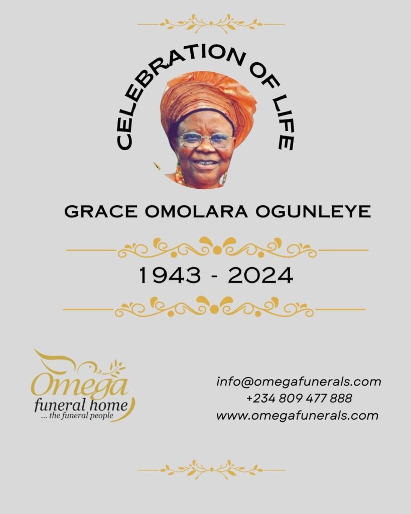 Grace Omolara Ogunleye – Omega Funeral Home